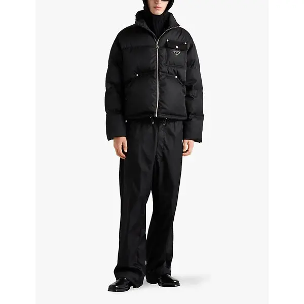 Prada Re-nylon Cropped Recycled-nylon Shell-down Jacket