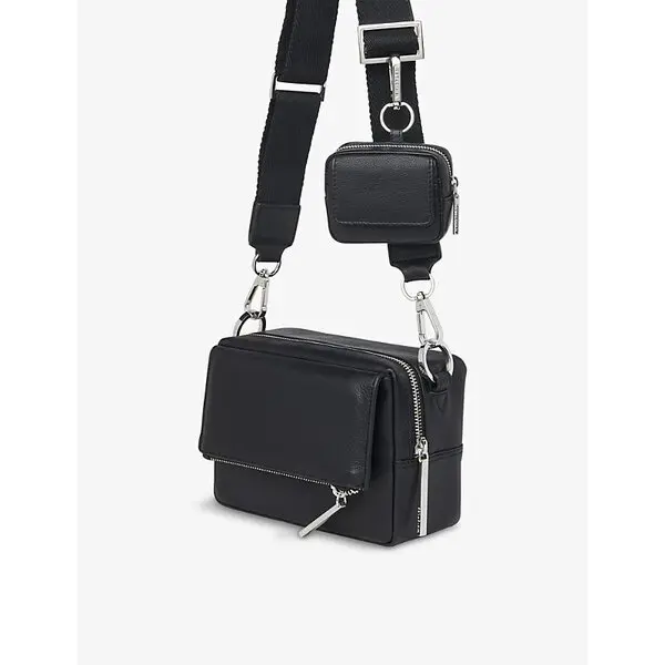 Whistles Bibi Leather Keyring - Black