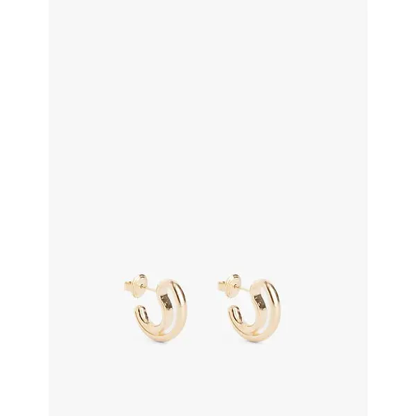Bottega Veneta Open Drop Earrings - Yellow Gold