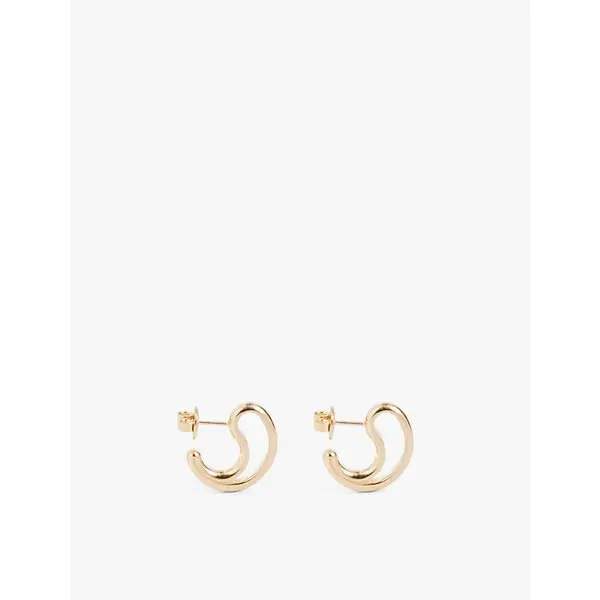 Bottega Veneta Open Drop Earrings - Yellow Gold