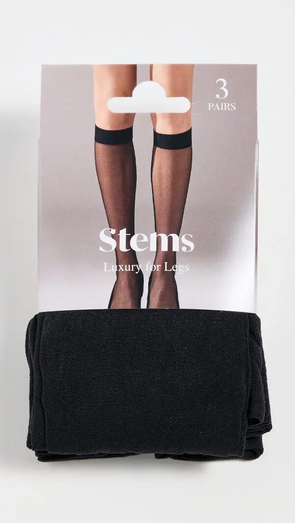 STEMS Essential Sheer Knee High Socks Set Of Three
