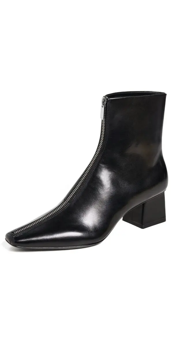 Simkhai Ryder Leather Zip Front Boots - Black