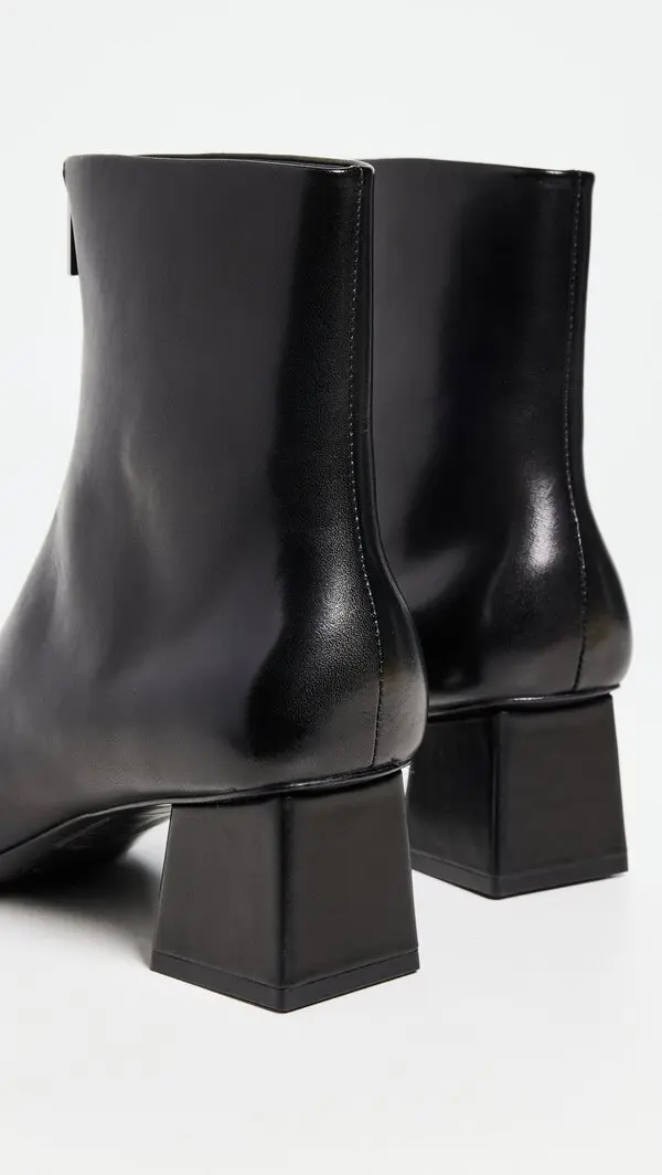 Simkhai Ryder Leather Zip Front Boots - Black