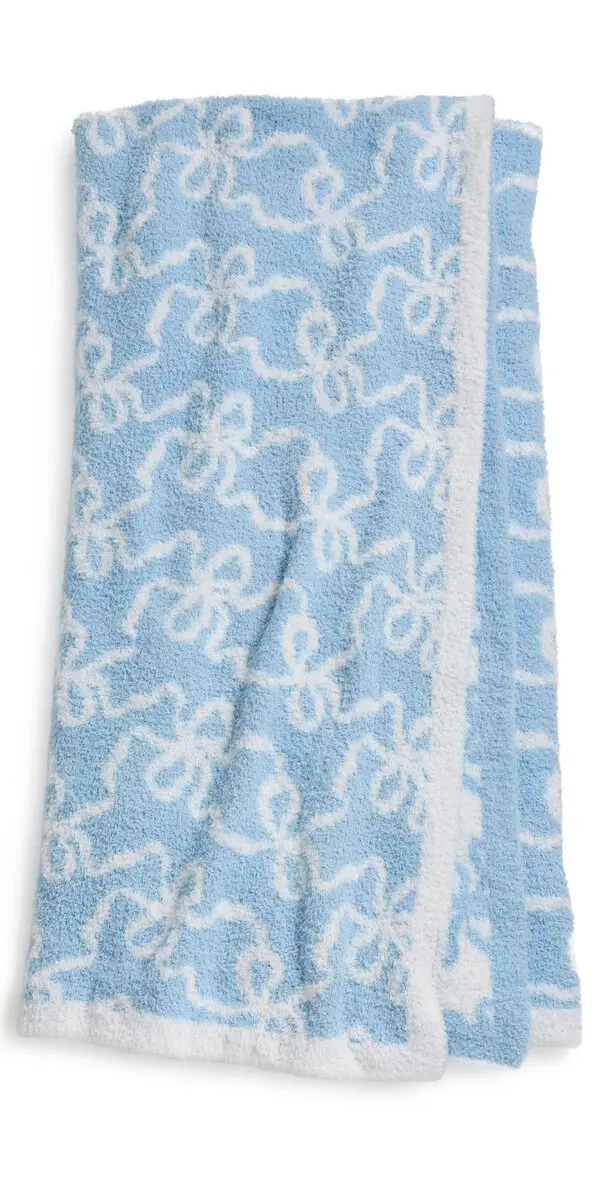 LoveShackFancy Teddy Bow Blanket - Blue Moon