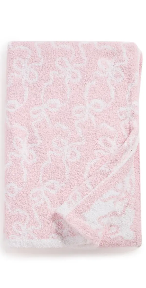 LoveShackFancy Teddy Bow Blanket - Pastry Pink