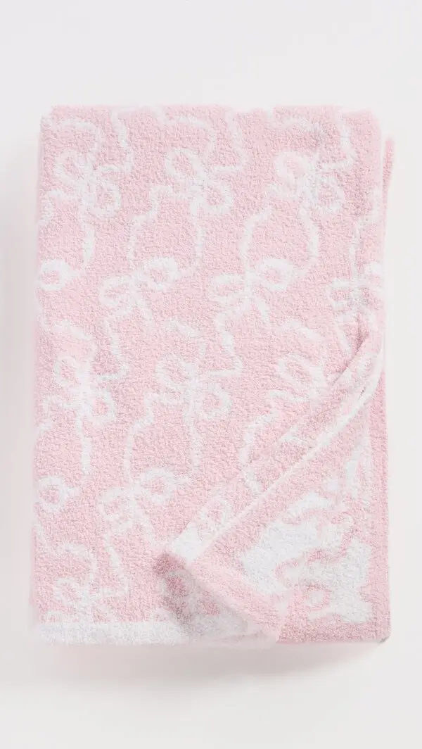 LoveShackFancy Teddy Bow Blanket - Pastry Pink