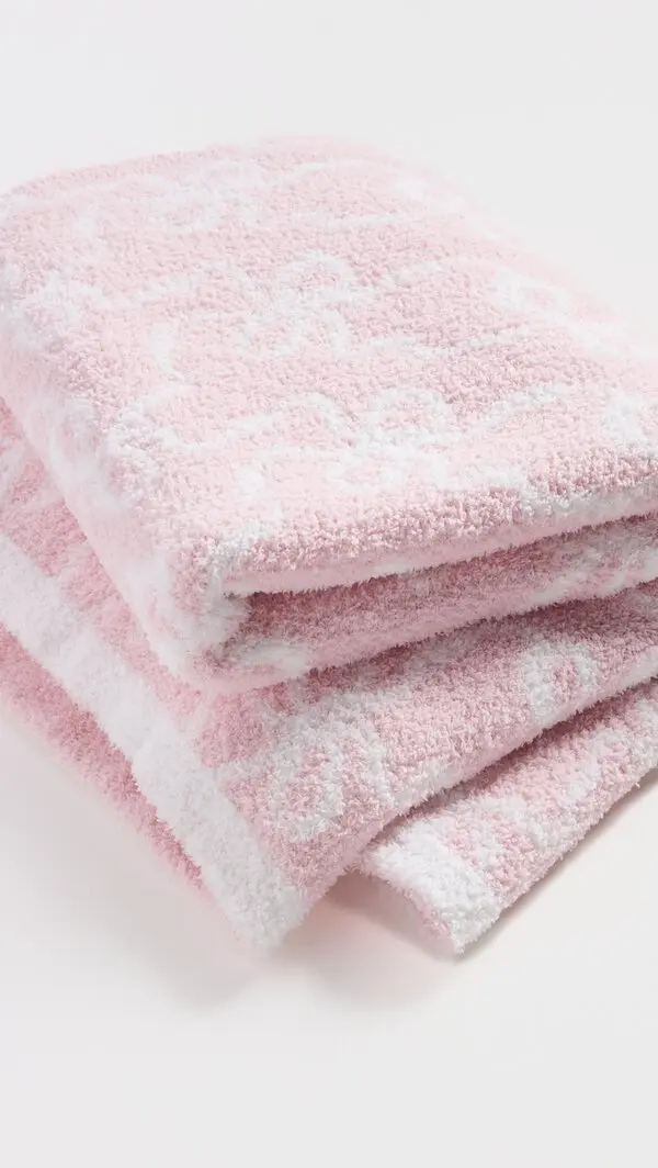 LoveShackFancy Teddy Bow Blanket - Pastry Pink