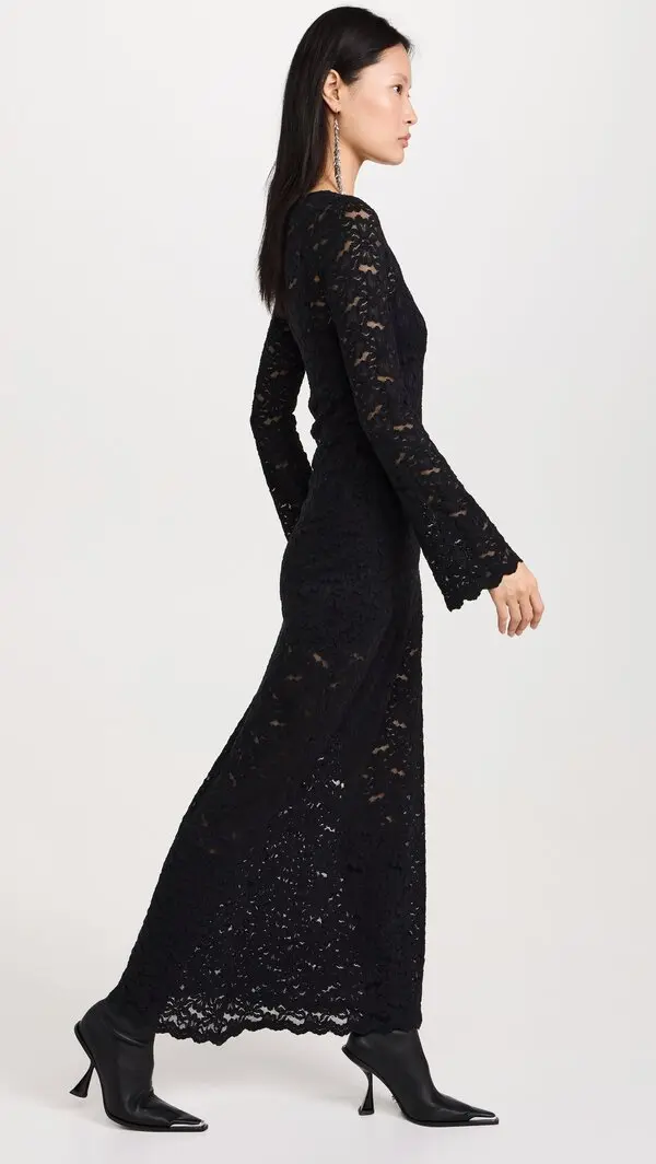 Show Me Your Mumu Anjelica Maxi Dress In Black Lace - 70% Off | Editorialist