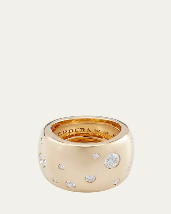 Verdura 18k Yellow Diamond Constellation Band Ring