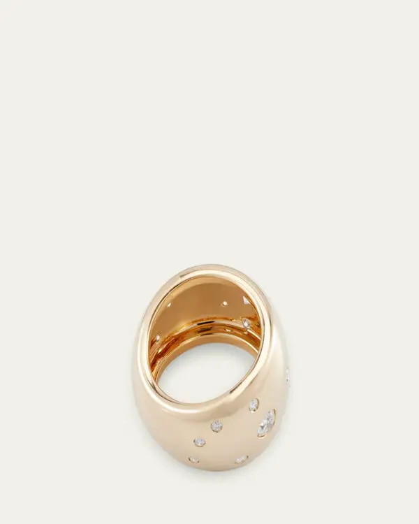 Verdura 18k Yellow Diamond Constellation Band Ring