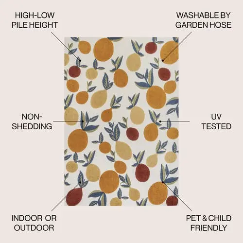 JONATHAN Y Limone Bold Lemon High-low Indoor/outdoor Area Rug