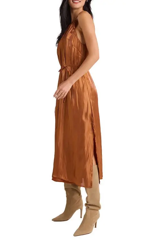 Bella Dahl Halter Neck Slipdress - Ember Glow Shimmer | Editorialist