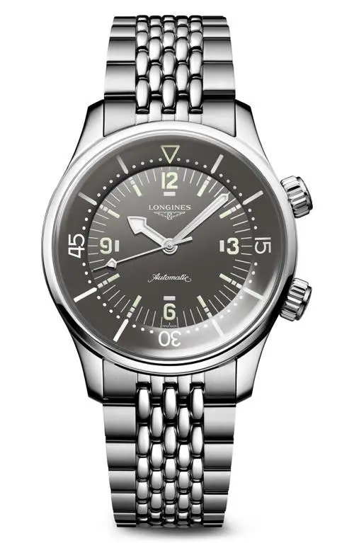 LONGINES Legend Diver Bracelet Watch - Silver/ Grey