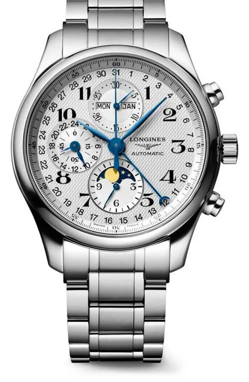 LONGINES Master Collection Chronograph Bracelet Watch - Silver