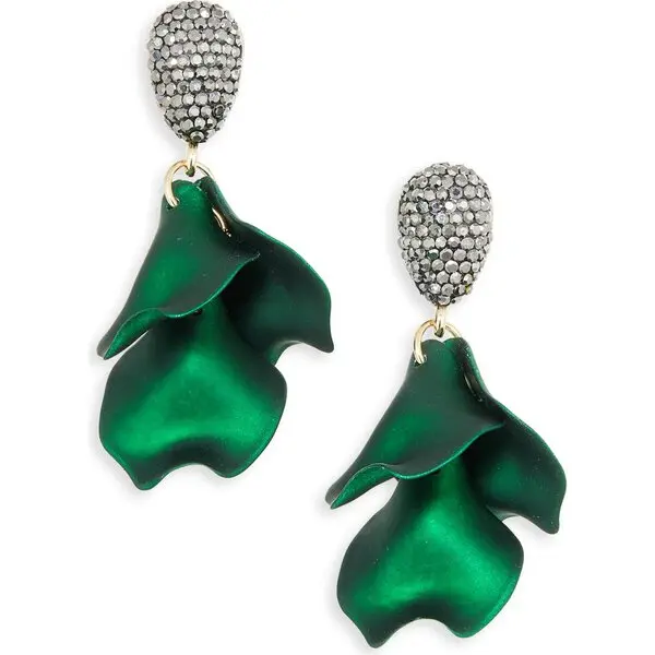 PANACEA Petal Drop Earrings - Green