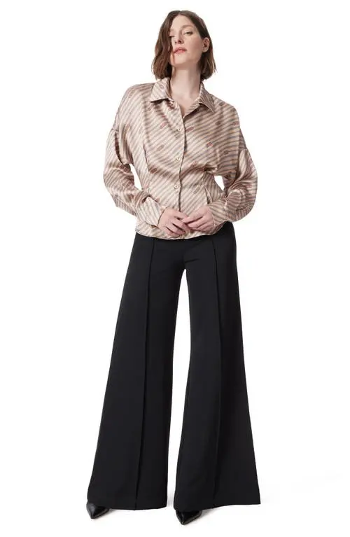 DO BY DEE OCLEPPO Smooth Stretch Twill Pull-on Wide Leg Pants - Black