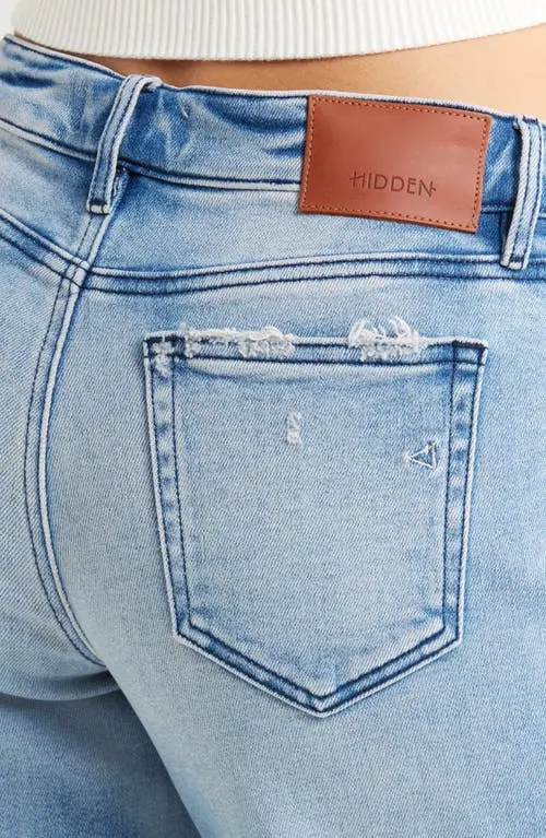 HIDDEN JEANS Distressed Straight Leg Dad Jeans