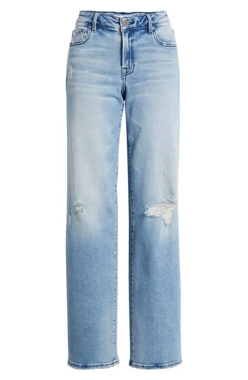 HIDDEN JEANS Distressed Straight Leg Dad Jeans