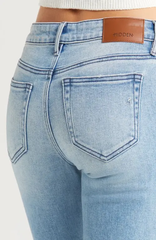 HIDDEN JEANS Ripped Mid-rise Flare Jeans