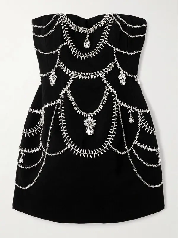 Simkhai Arta Crystal-embellished Mini Dress - Black