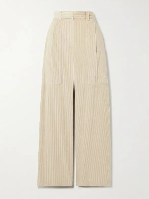 Brunello Cucinelli Cotton-corduroy Trousers - Ecru