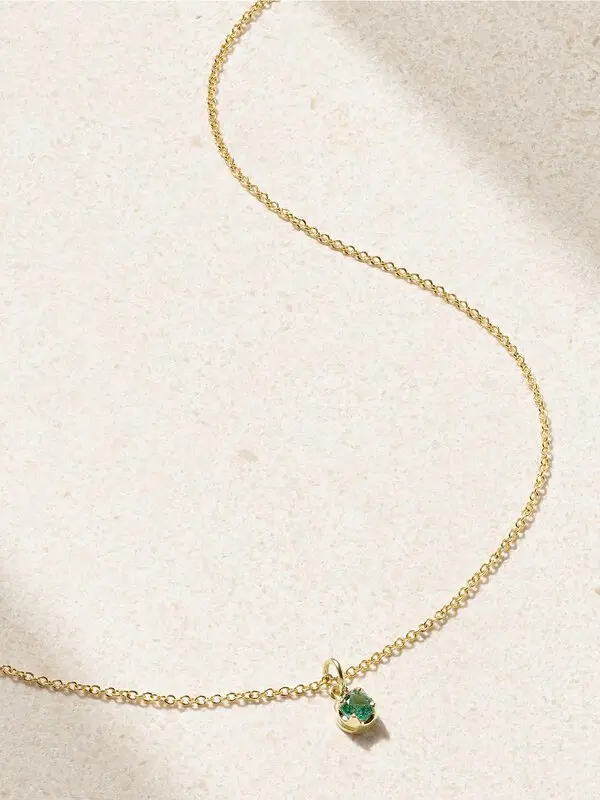 JENNIFER MEYER 18-karat Emerald Chain Necklace - Gold