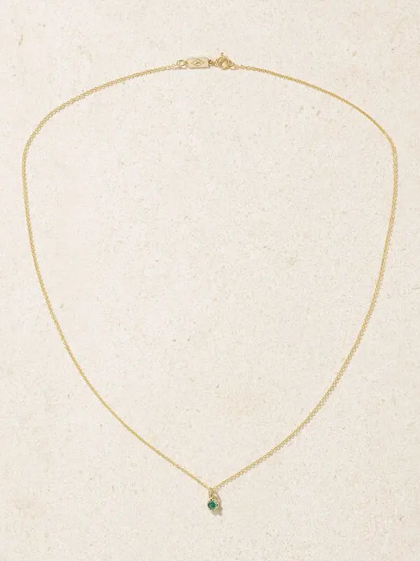 JENNIFER MEYER 18-karat Emerald Chain Necklace