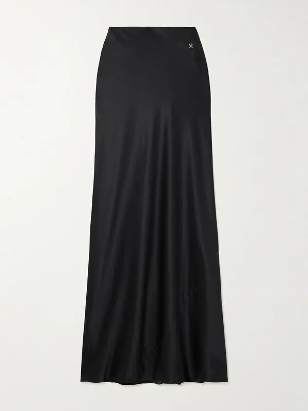 Eterne Bianca Silk-satin Maxi Skirt