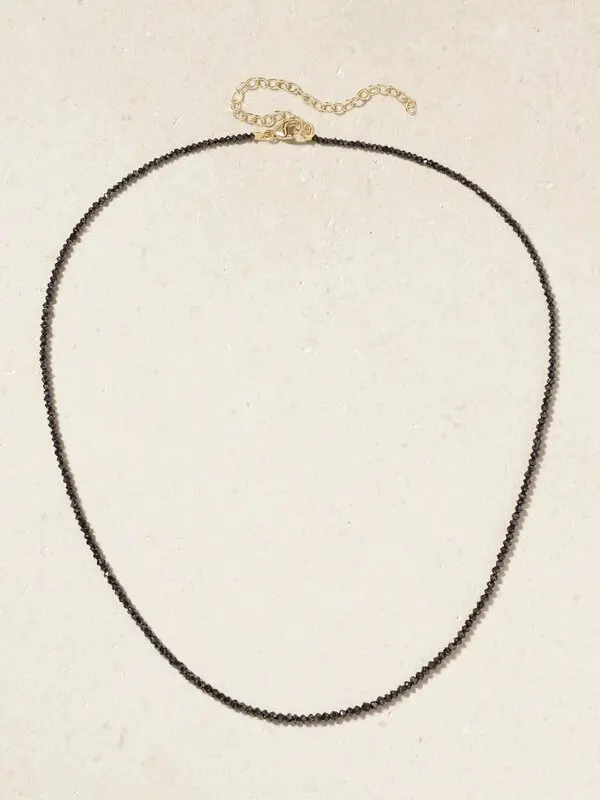 Jia Jia Gold Diamond Chain Necklace - Black