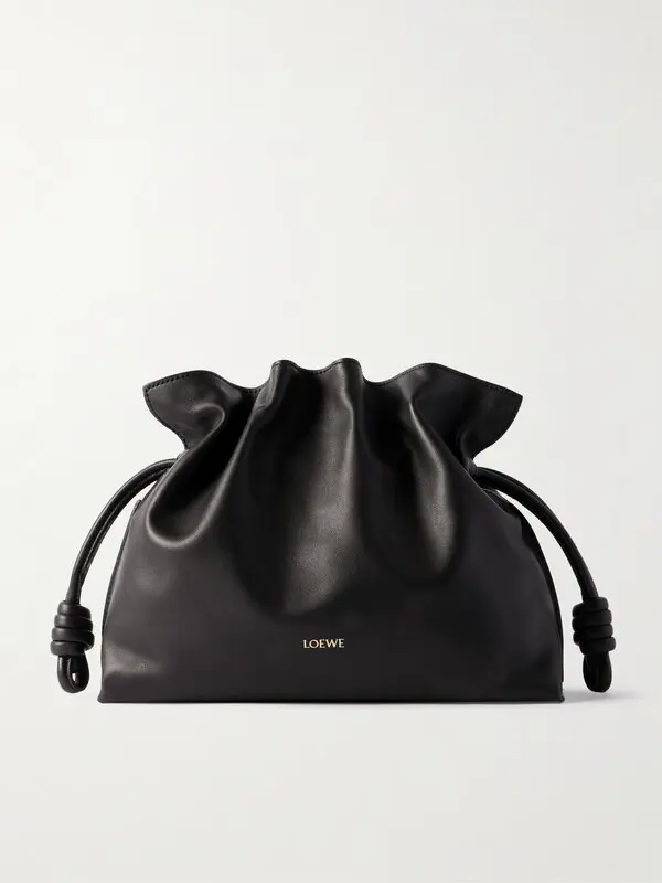 Loewe Flamenco Leather Clutch - Black