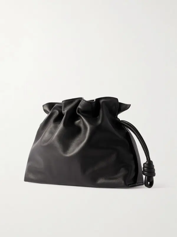 Loewe Flamenco Leather Clutch - Black