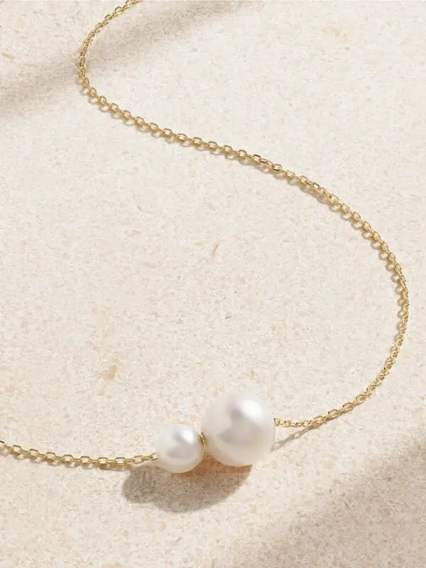Mizuki 14-karat Pearl Necklace - Gold