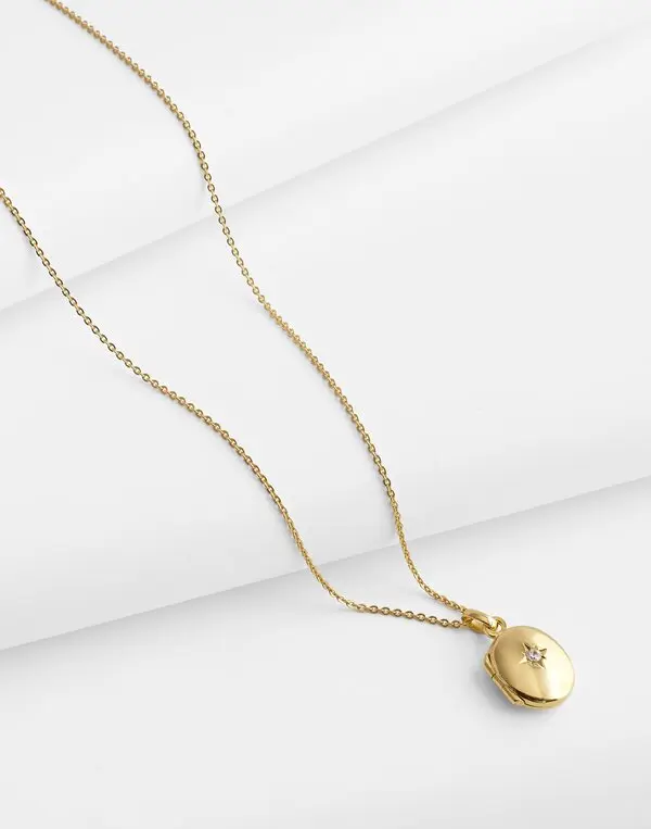 Madewell Demi-fine Oval Locket Necklace