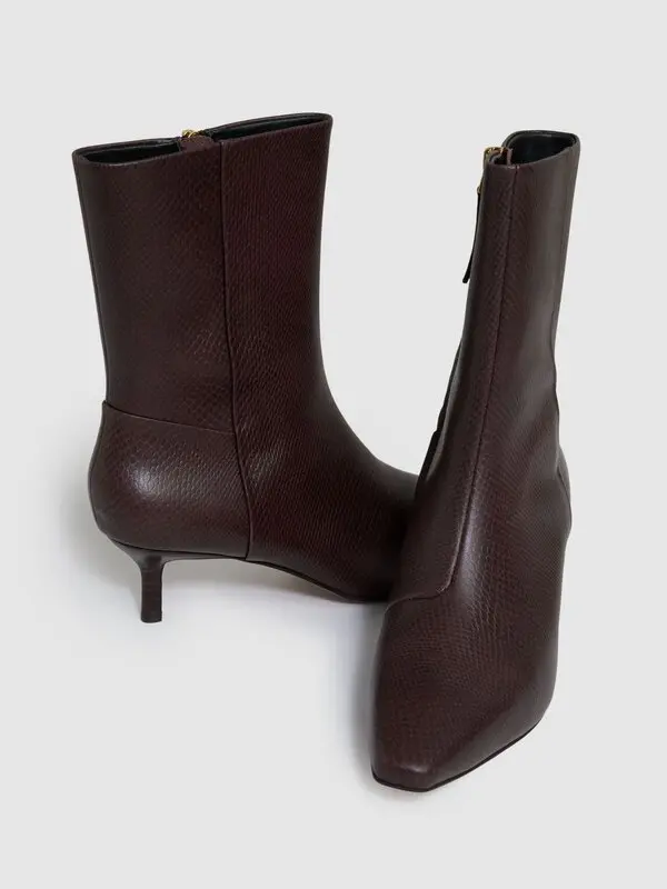 REISS Millie Leather Ankle Boots