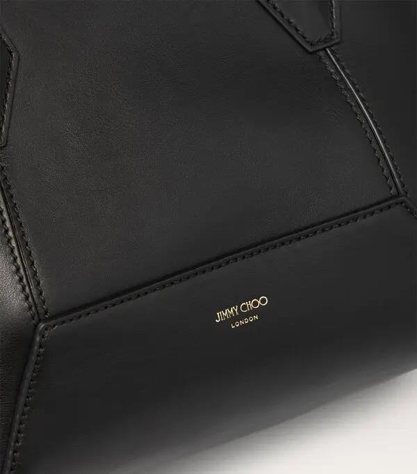 JIMMY CHOO Diamond Small Leather Tote - Black