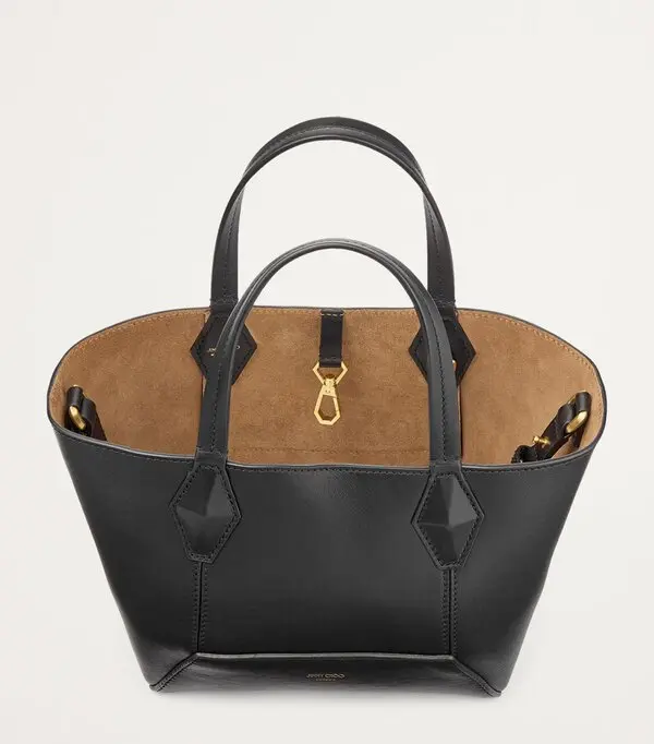 JIMMY CHOO Diamond Small Leather Tote - Black