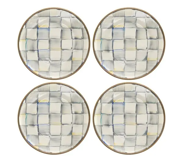 MACKENZIE-CHILDS As Is Set Of 4 Appetizerplates - One-color
