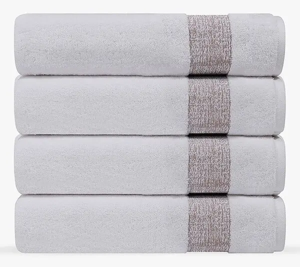 DEPERA HOME Pera 4 Pcs Turkish Wash Towels Set - One-color