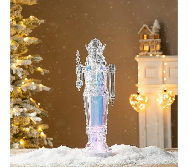 GLITZHOME 18'h Led Lighted Tabletop Nutcracker Igurine - One-color