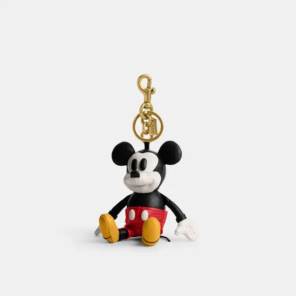 COACH Disney Mickey Mouse Bag Charm - Brass/chalk Multi