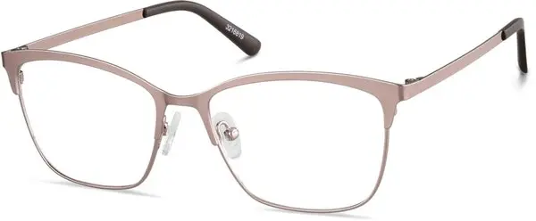 Zenni Minimalist Browline Eyeglasses - Rose Gold