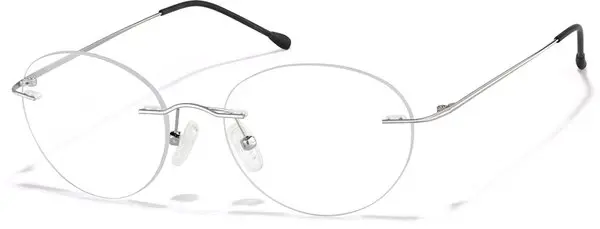 Zenni Oval Eyeglasses With Stainless Steel Frame - White