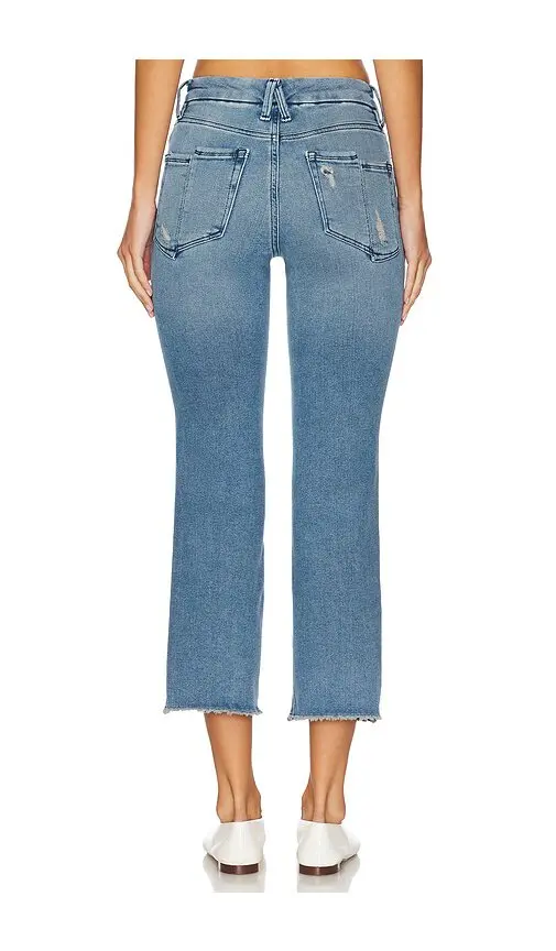 Good American Petite Straight Split Pockets Jeans