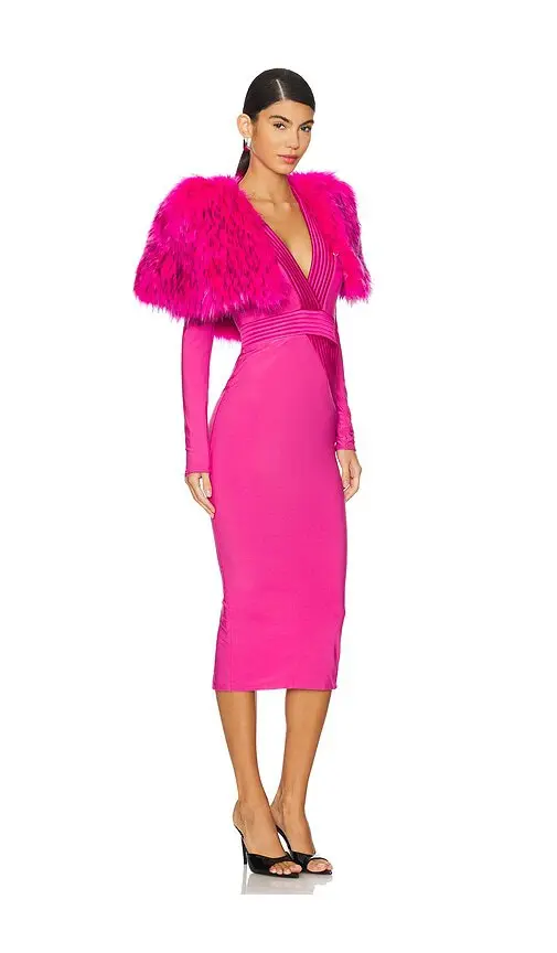 zhivago dress pink Zhivago Pink Satin Shoulder Pad 'Cala Conta' Mini Dress With Belt Size 4 US