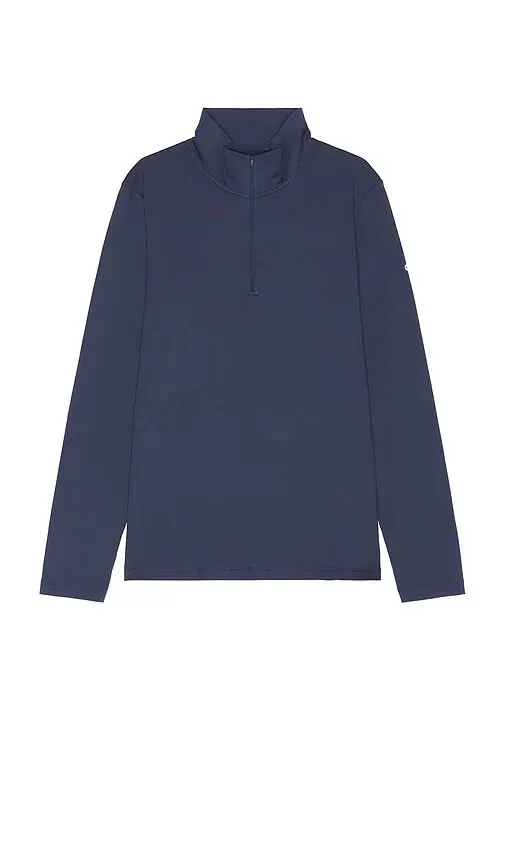 Alo Yoga Conquer 1/4 Zip Reform Long Sleeve In Blue - Navy