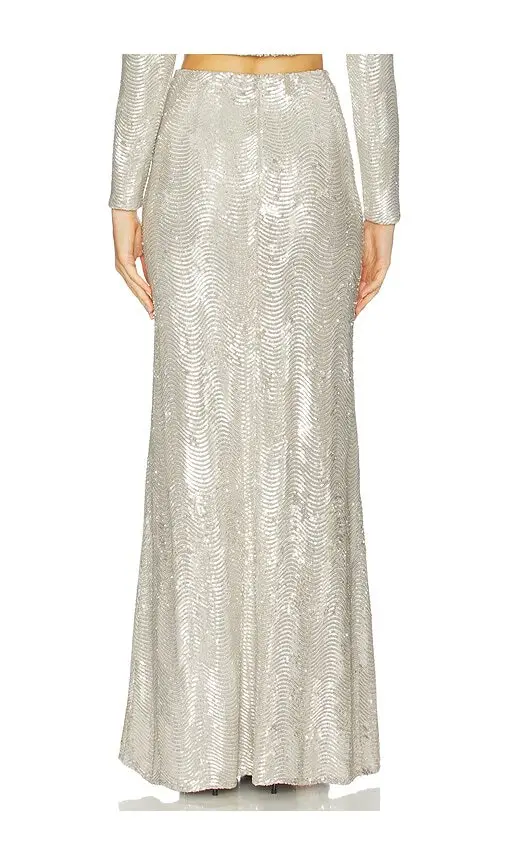 L'Agence Sequin Zeta Long Skirt