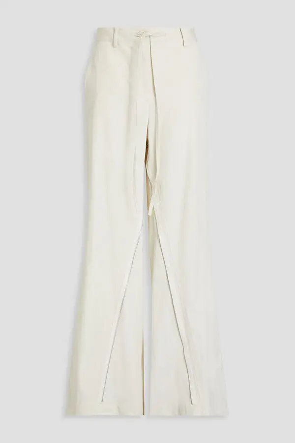 Helmut Lang Cotton-blend Twill Wide-leg Pants