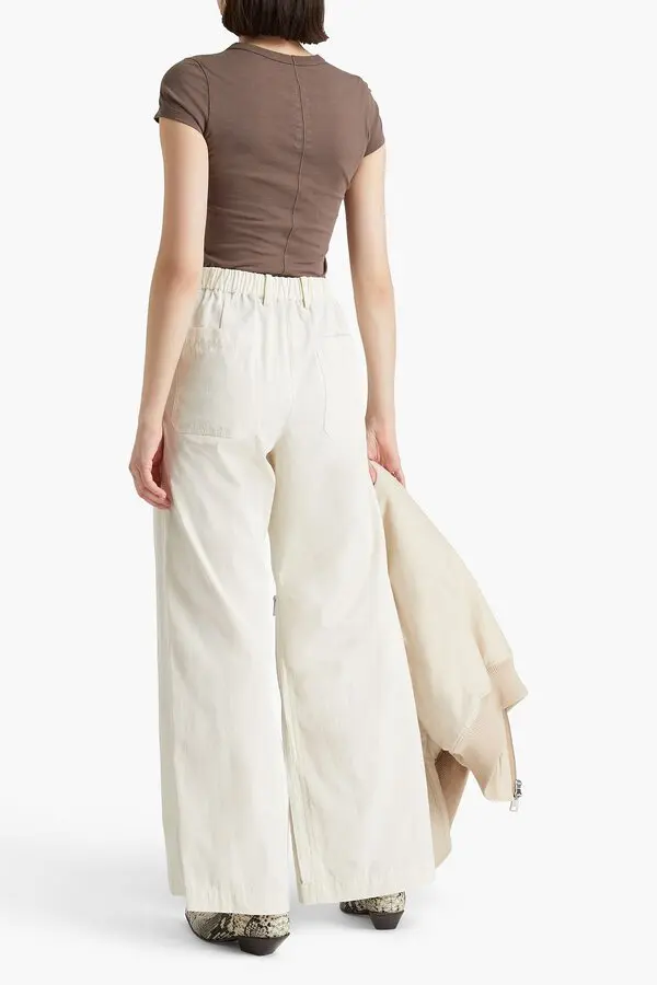 Helmut Lang Cotton-blend Twill Wide-leg Pants