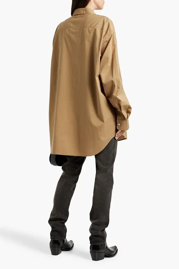 Helmut Lang Cotton-poplin Shirt - Camel