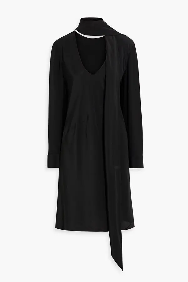 Helmut Lang Silk Crepe De Chine Dress - Black